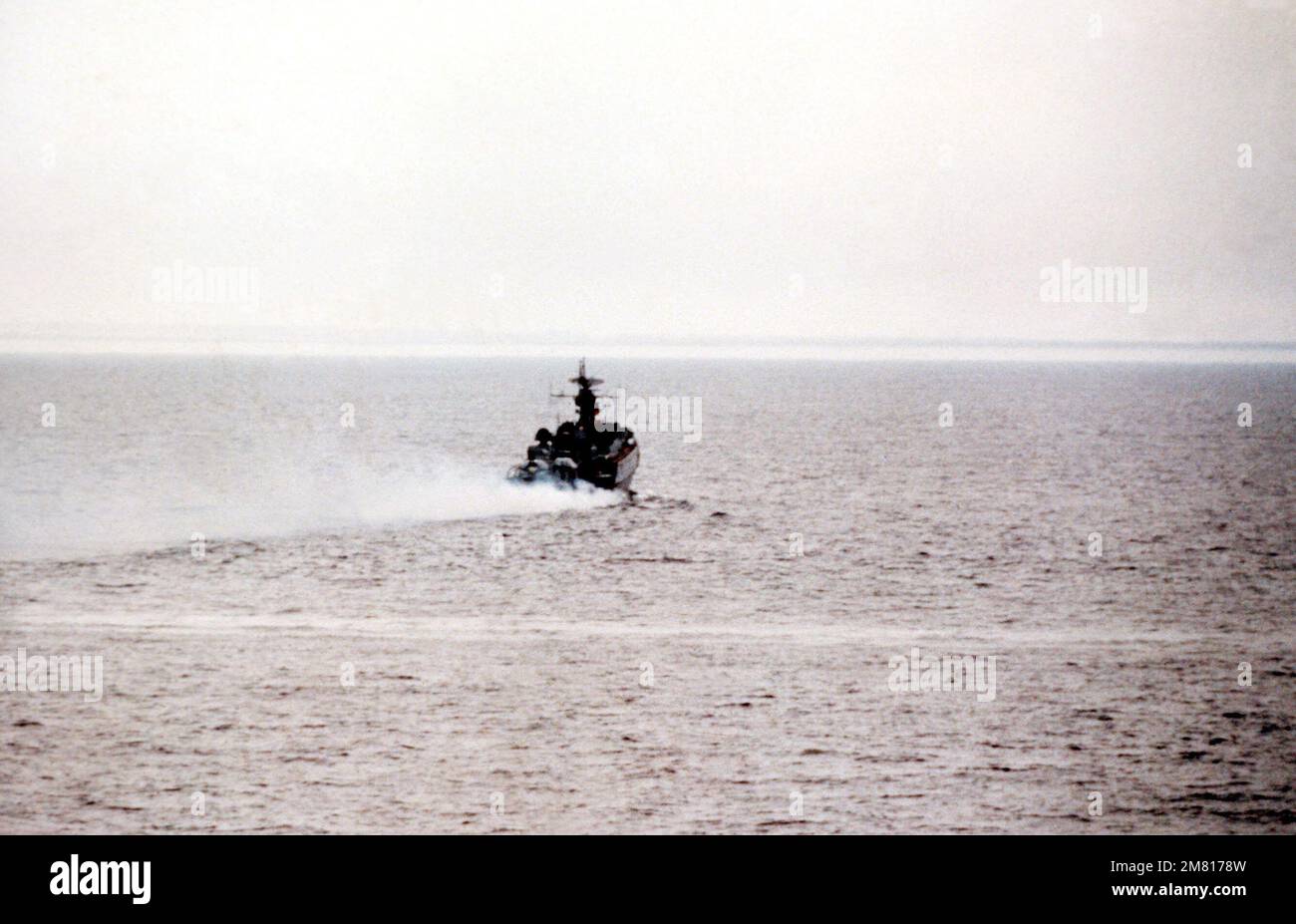 A starboard quarter view of a Soviet Grisha class frigate (FFL ...