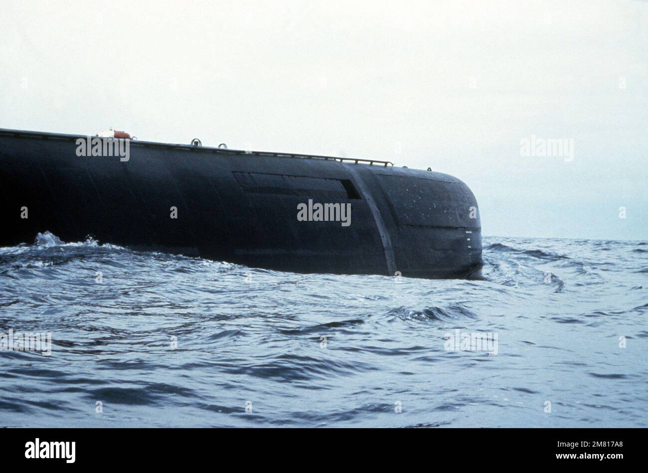 A starboard view of a Soviet Tango class patrol submarine (SS) underway ...