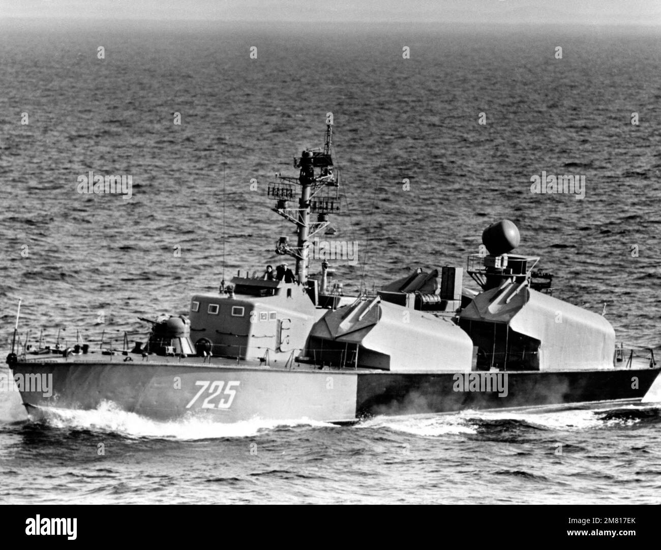A port bow view of a Soviet Osa I Class fast attack craft-missile ...