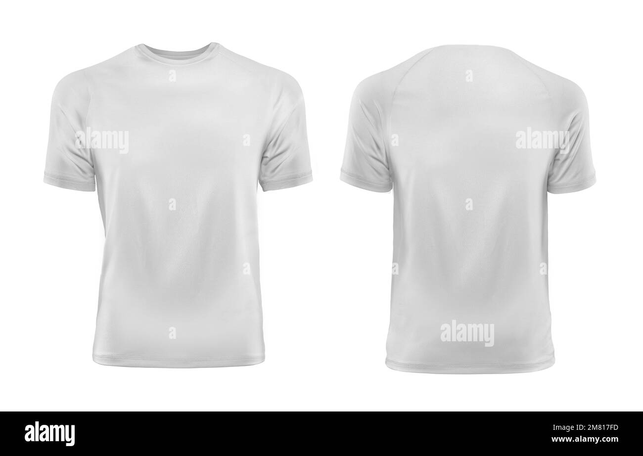 White T-shirt front and back mockup Stock Photo - Alamy
