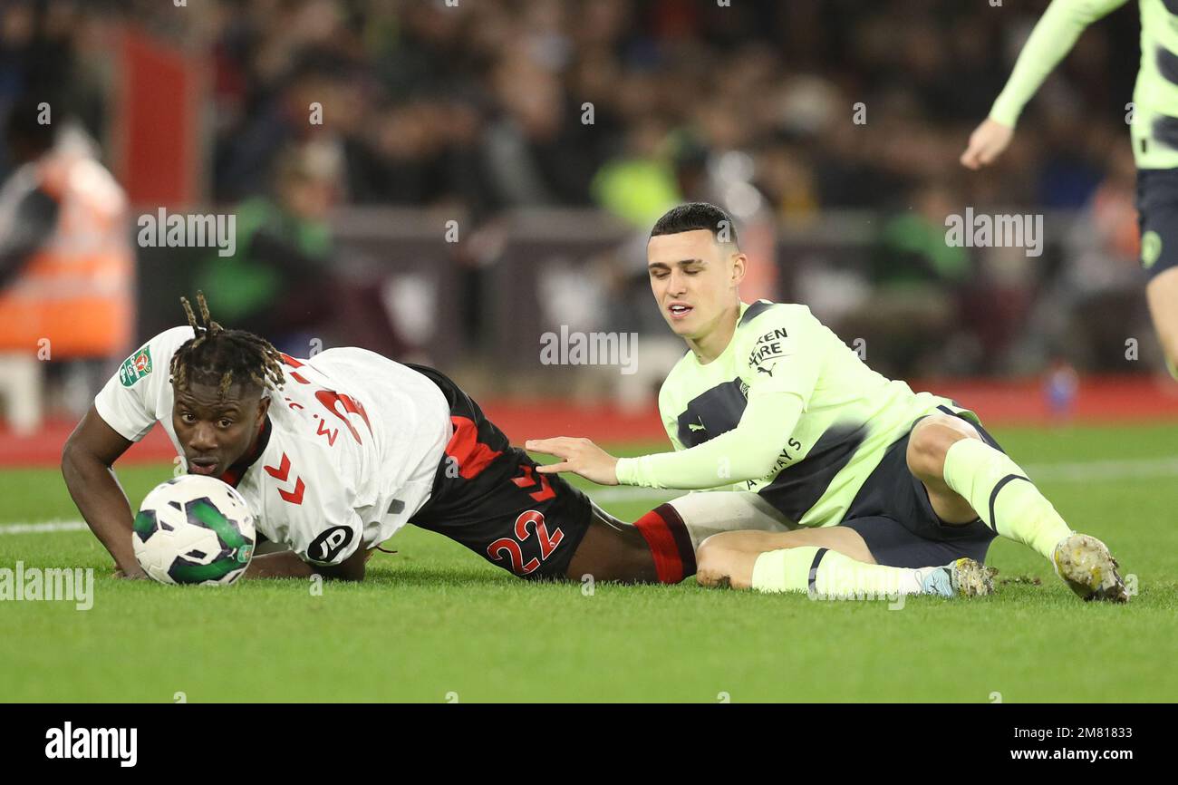 Southampton, England, 11th January 2023. Sékou Mara of Southampton and ...