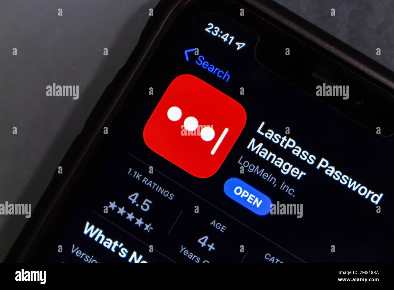 Lastpass App In App Store In An Iphone Lastpass Is A Password Manager Distributed In