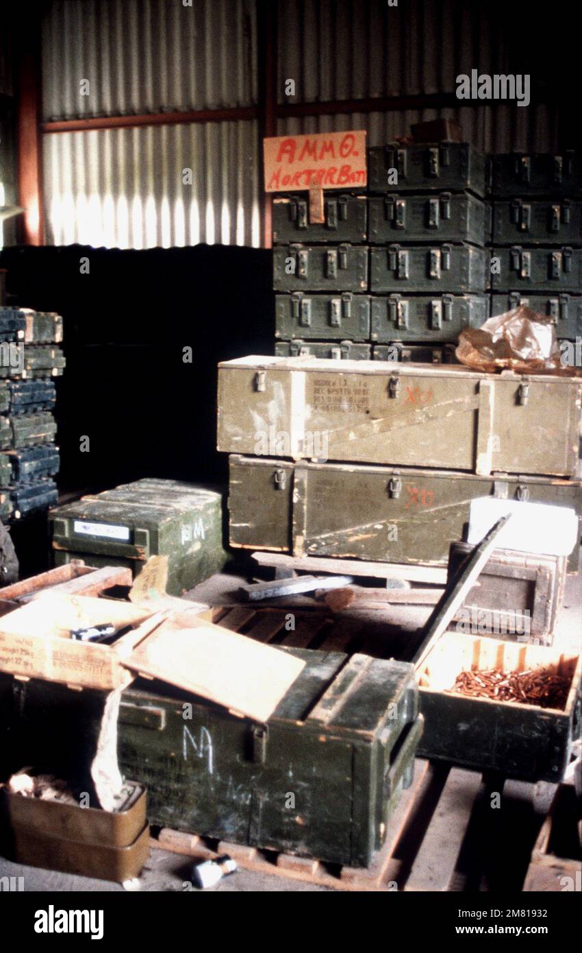 Cuban munitions captured during Operation URGENT FURY. Subject ...