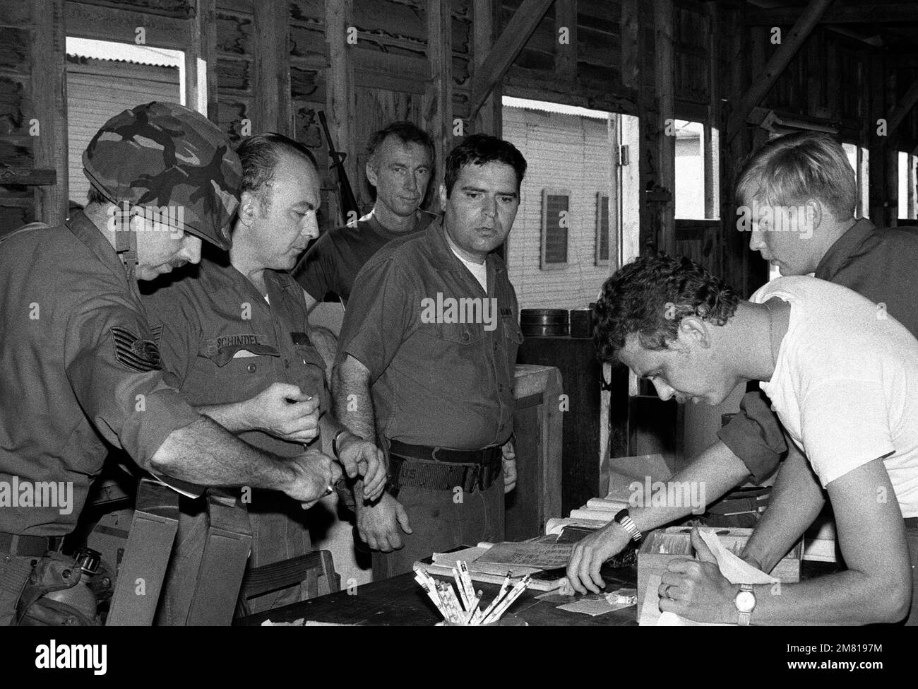 US Air Force personnel are processed-in at the US Joint Detention ...