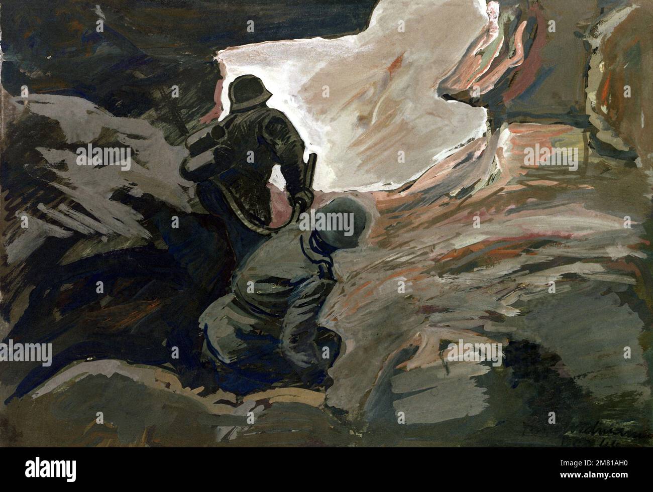 Artwork: "Flame Thrower, Fort Driant," Metz, France, 1944. Artist ...