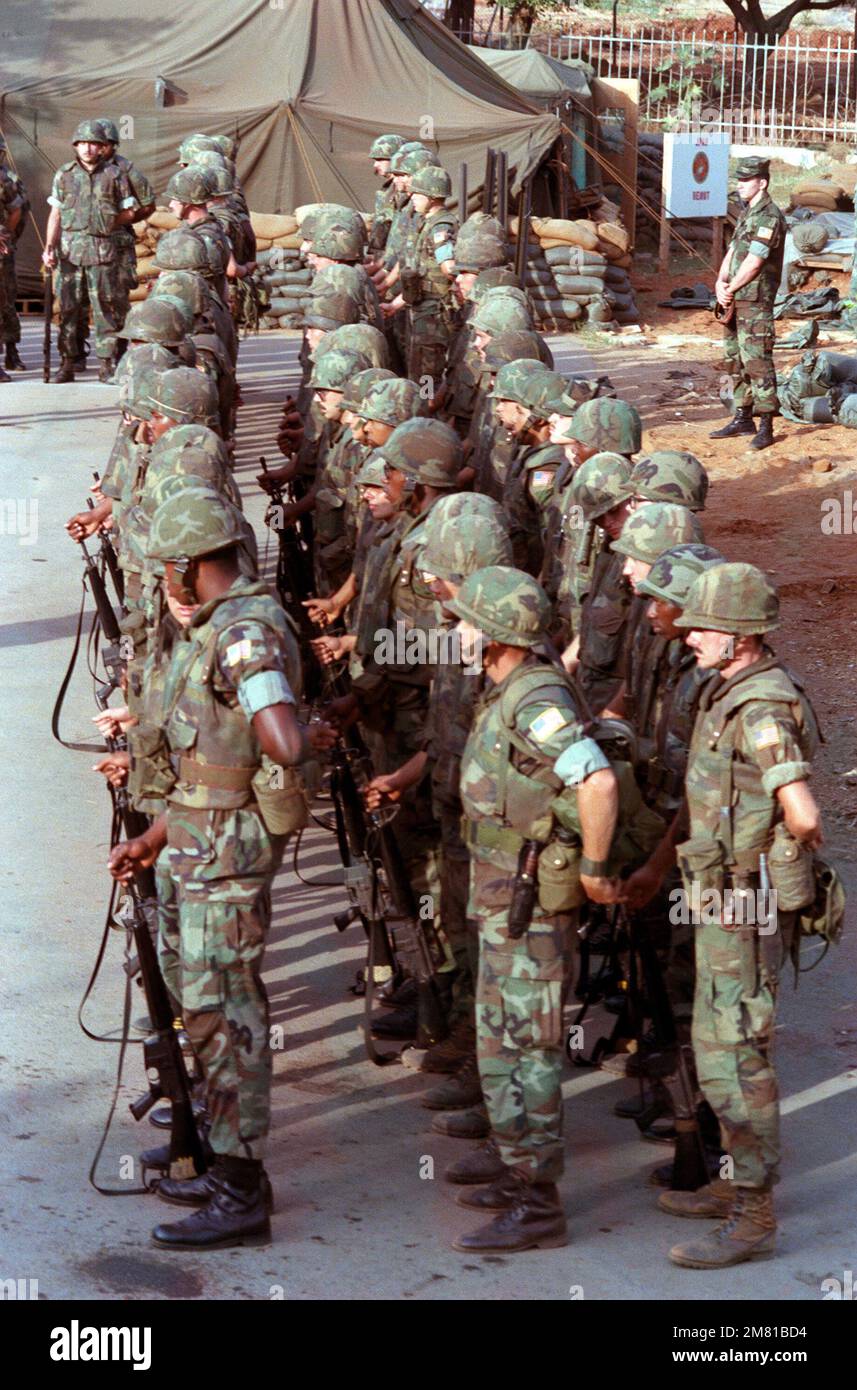 Members of the 1/8th Battalion attend a memorial service for the Marine ...