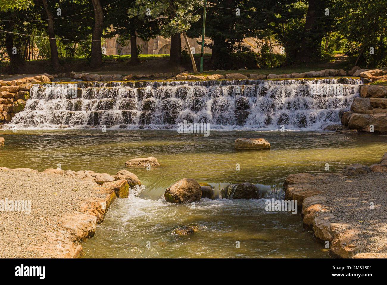 Water cascade at Taq-e Bostan in Kermanshah, Iran Stock Photo - Alamy