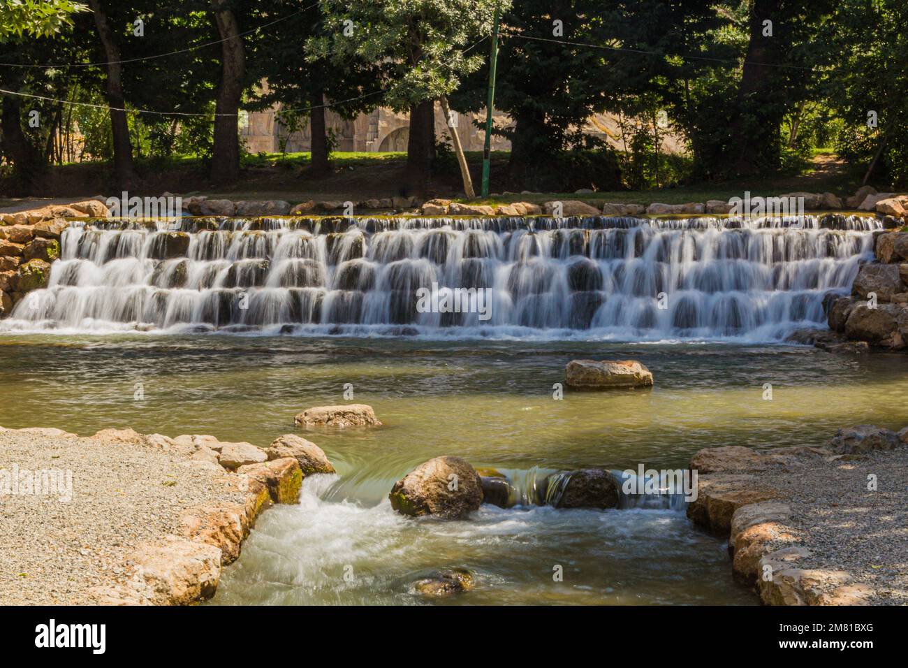 Water cascade at Taq-e Bostan in Kermanshah, Iran Stock Photo - Alamy