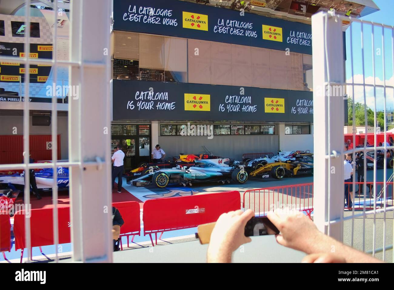 Lewis Hamilton's 2017 Mercedes Formula 1 car parked after winning the ...