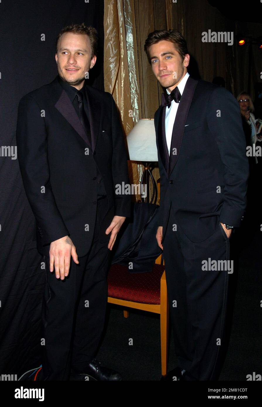 Heath Ledger & Jake Gyllenhaal in the Green room at the 12th Annual SAG ...