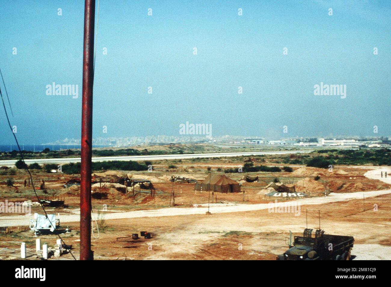 A view from an observation/sniper post of Company B, 1ST Battalion, 8th ...