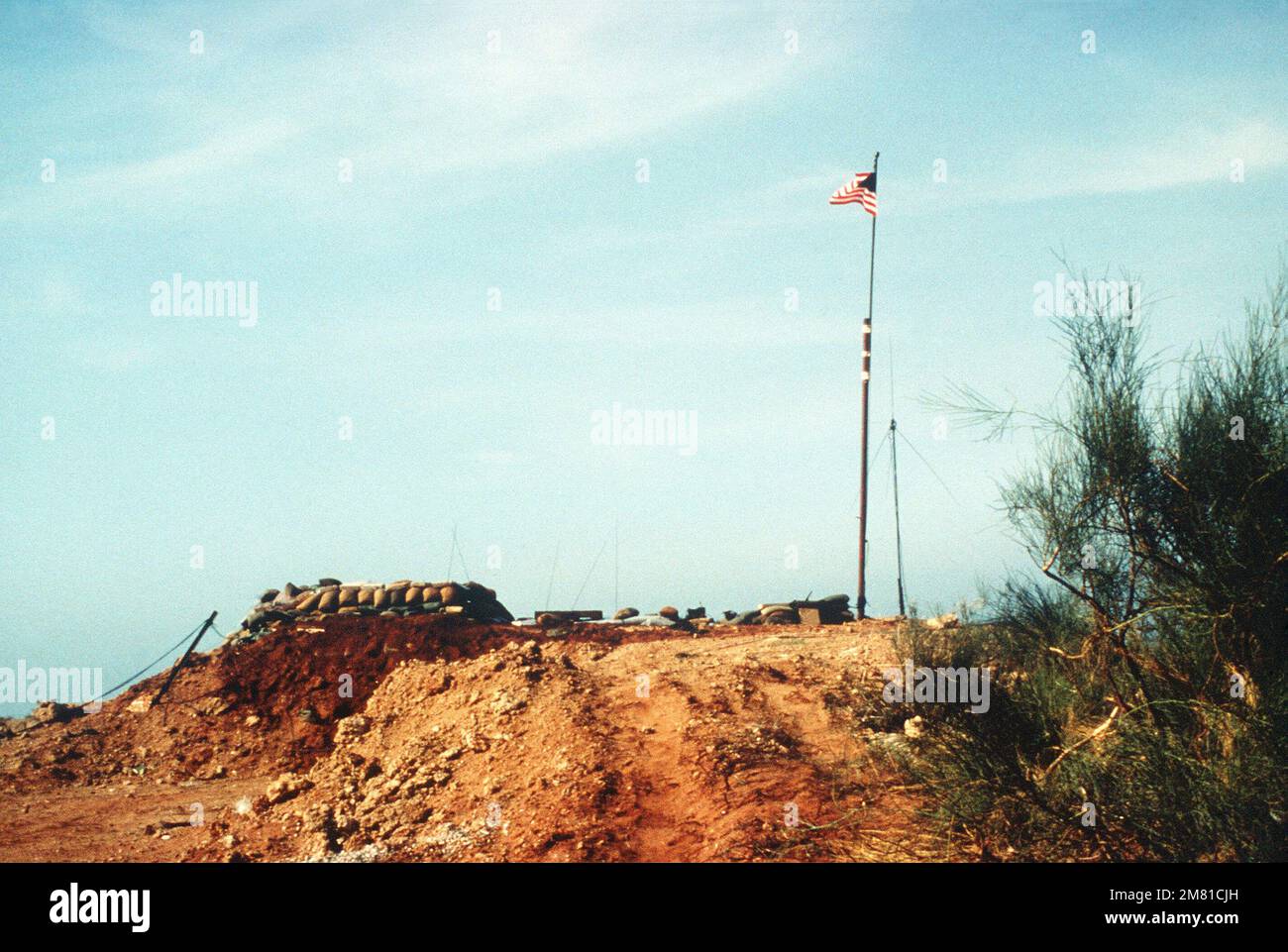 An observation/sniper post of Company B, 1ST Battalion, 8th Regiment ...