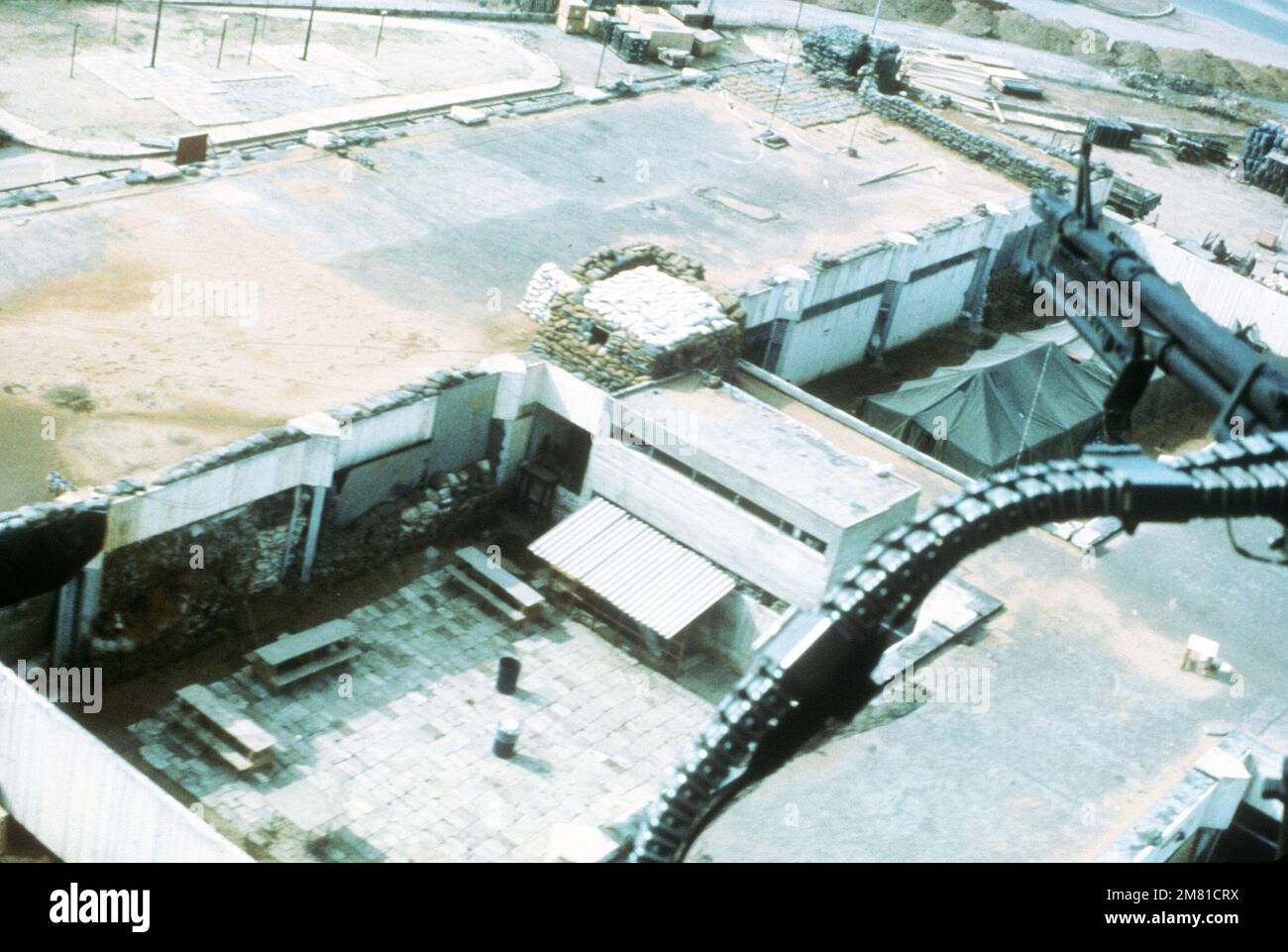 An aerial view of the 22nd Marine Service Support Group storage area in ...