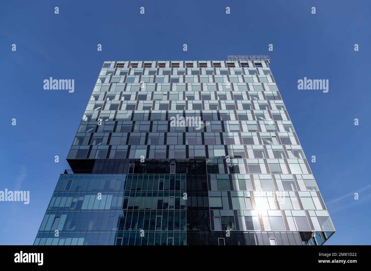A picture of one of the City Gate Towers office buildings next to the ...
