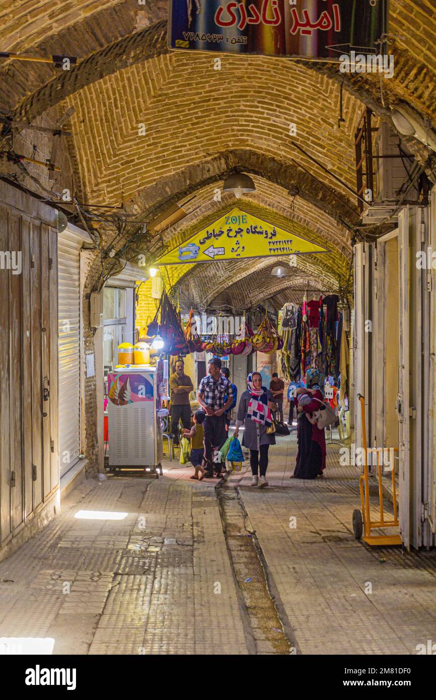 KERMANSHAH, IRAN - JULY 11, 2019: View of the covered bazaar in ...