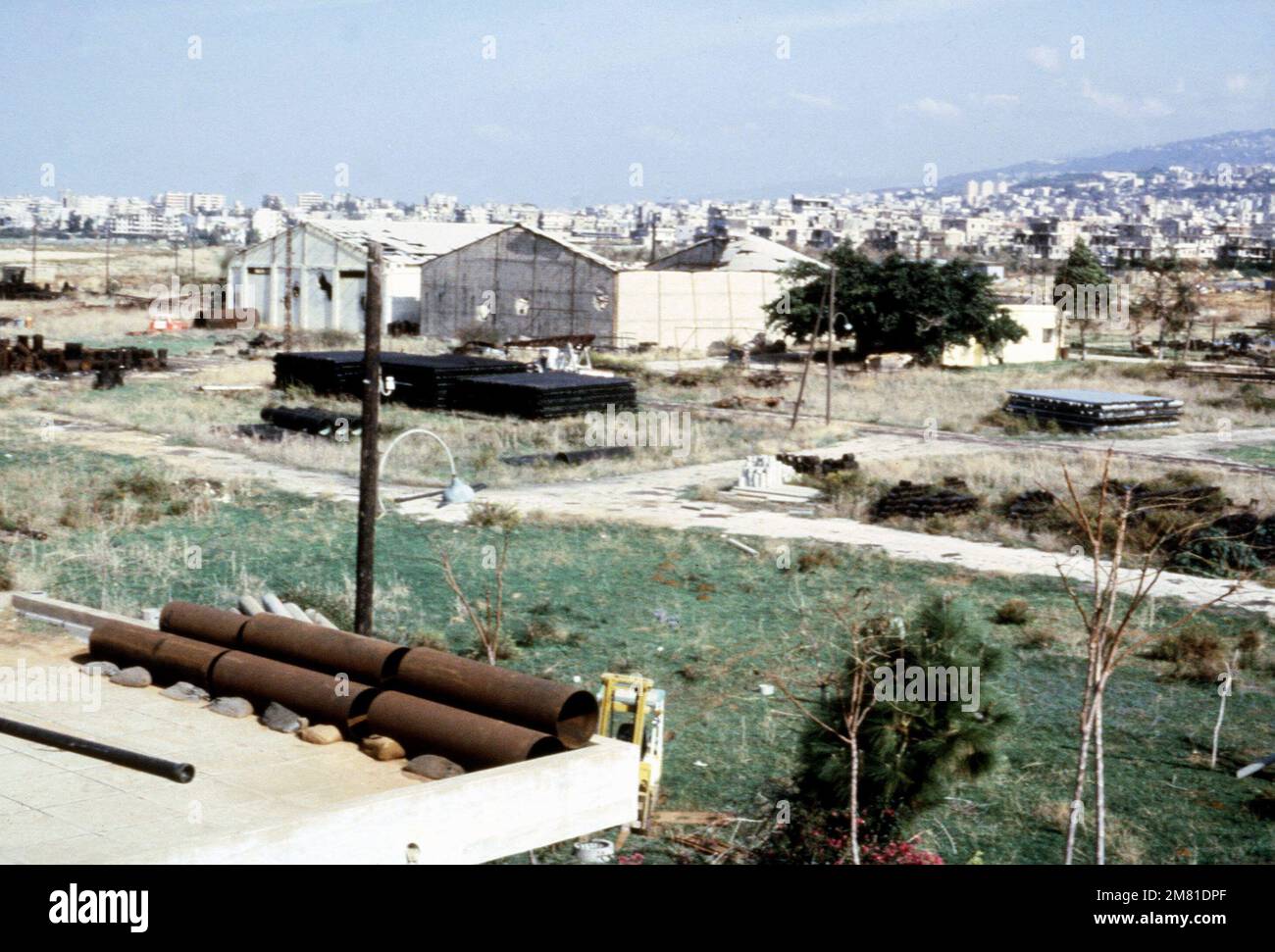 A view from a bunker position as atop Checkpoint 73 as Marines observe ...