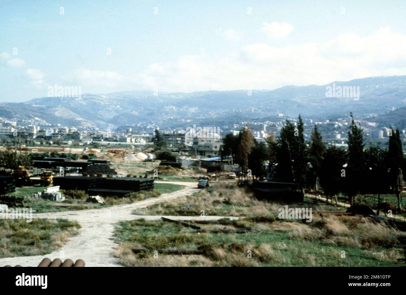 A view from a bunker position as atop Checkpoint 73 as Marines observe ...