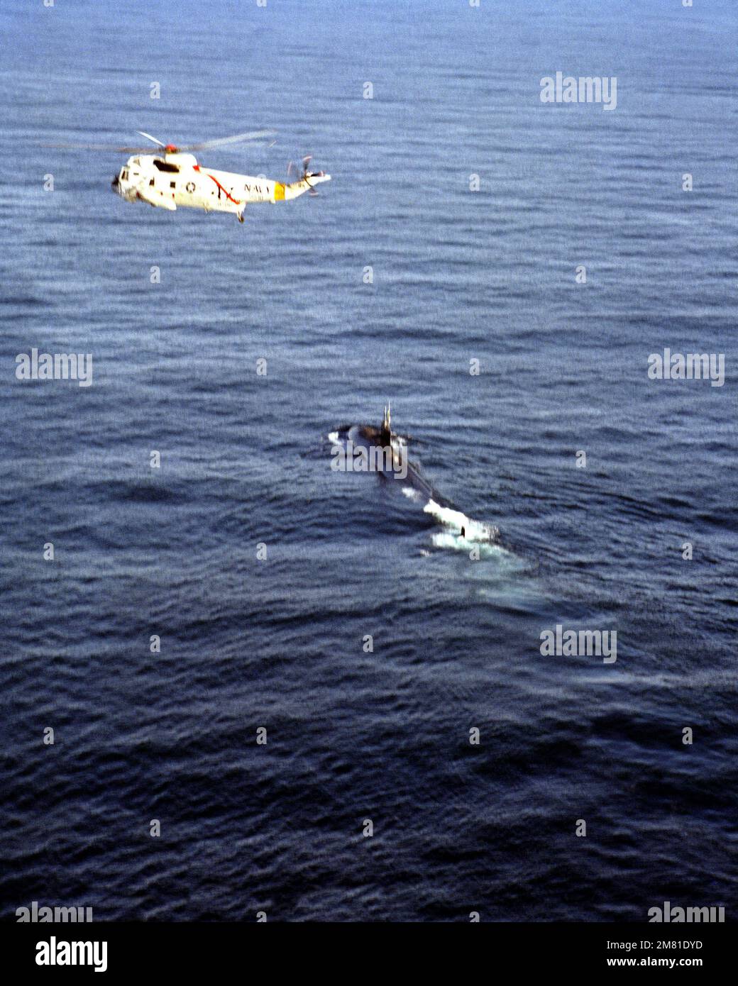 An air-to-air view of an SH-3 Sea King helicopter from Helicopter Anti ...