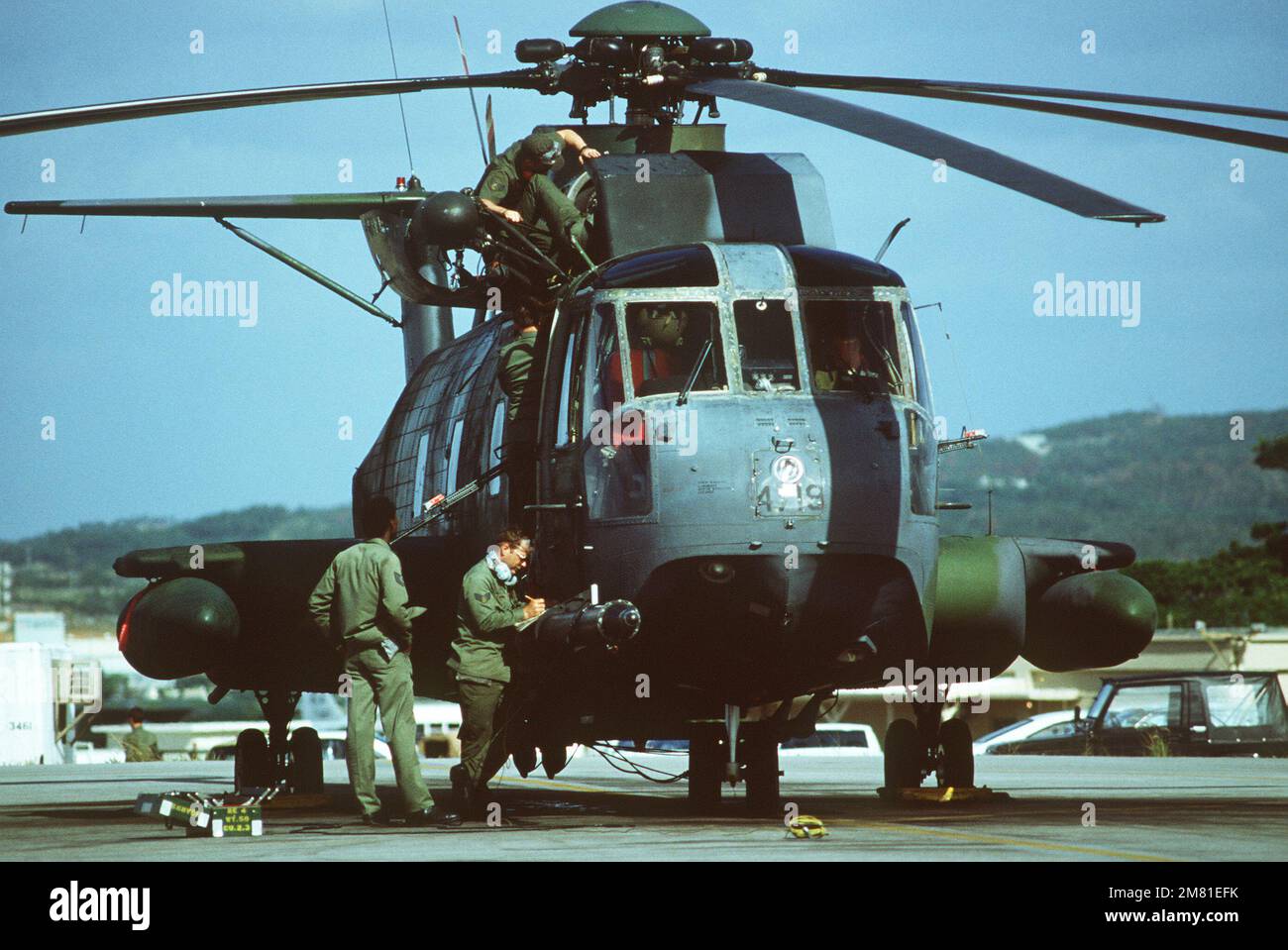 Front view of an HH-3 Jolly Green Giant helicopter from the 33rd ...