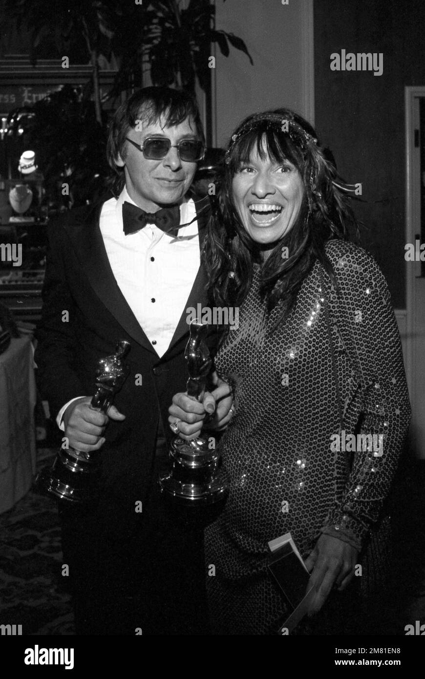 Jack Nitzsche and Buffy Sainte-Marie at the 55th Academy Awards with ...