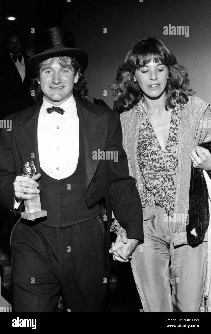 Robin Williams and Valerie Velardi at the 36th Golden Globe Awards at ...