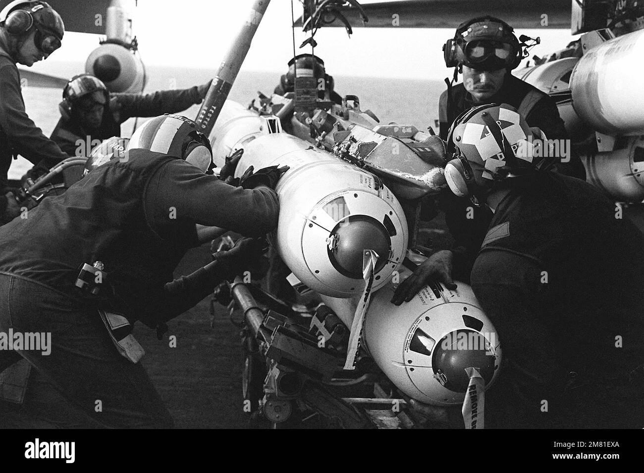 Flight Deck Crewmen Aboard The Aircraft Carrier Uss Independence Cv 62