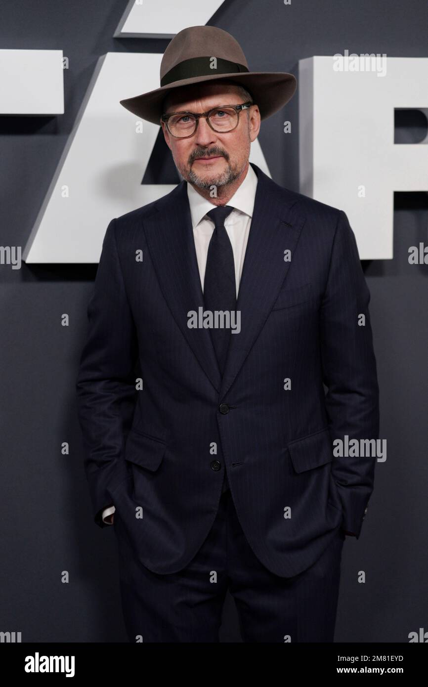 Director Todd Field poses for photographers upon arrival at the premiere of the film 'Tar' in ...