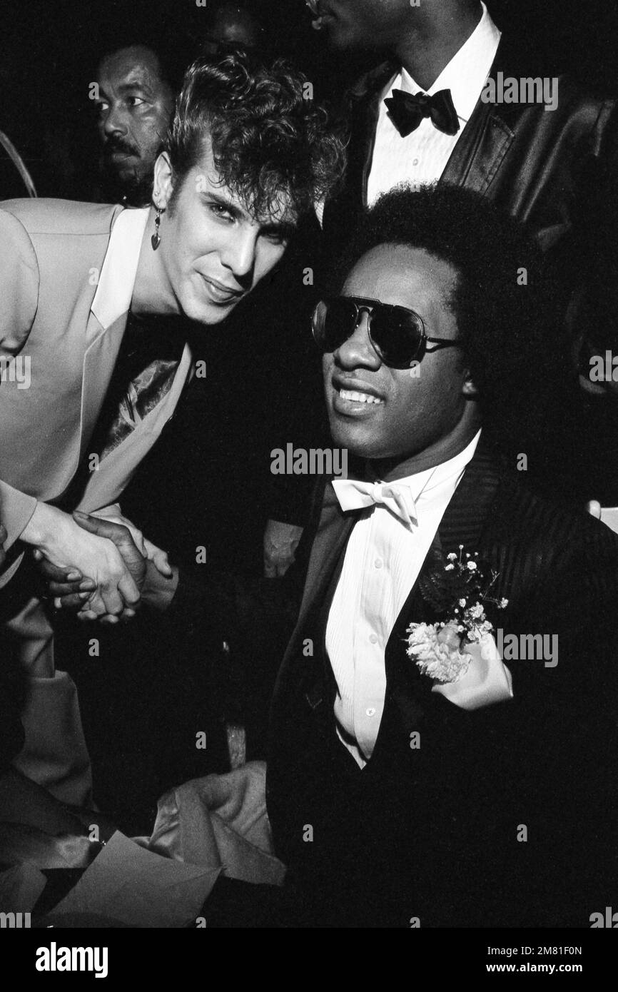 Slim Jim Phantom and Stevie Wonder at the 10th Annual American Music ...