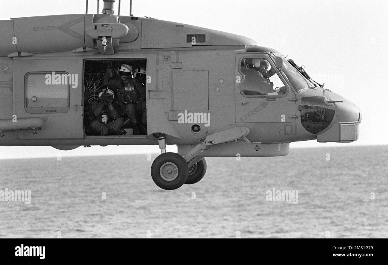 A right front view of the Navy's first operational Mark III LAMPS ...