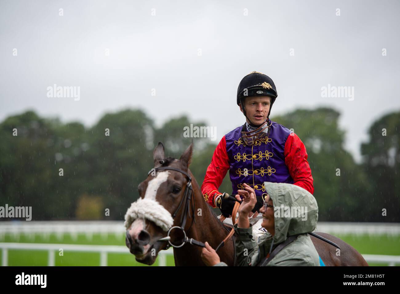 Ascot, Berkshire, UK. 2nd October, 2021. Her Majesty the Queen's horse ...