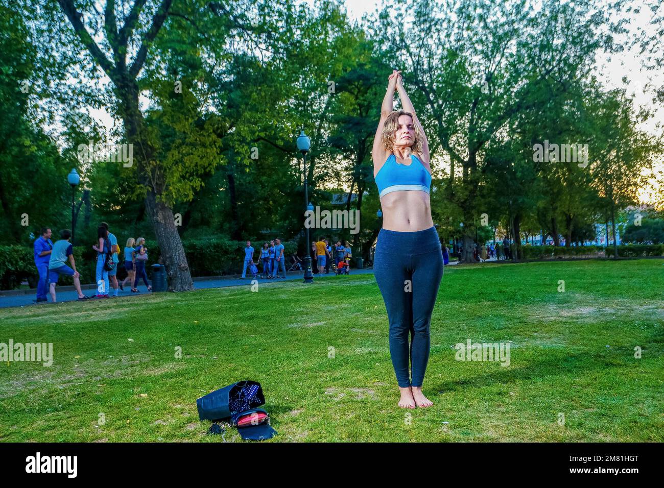 Moscow gorky park yoga hi-res stock photography and images - Alamy