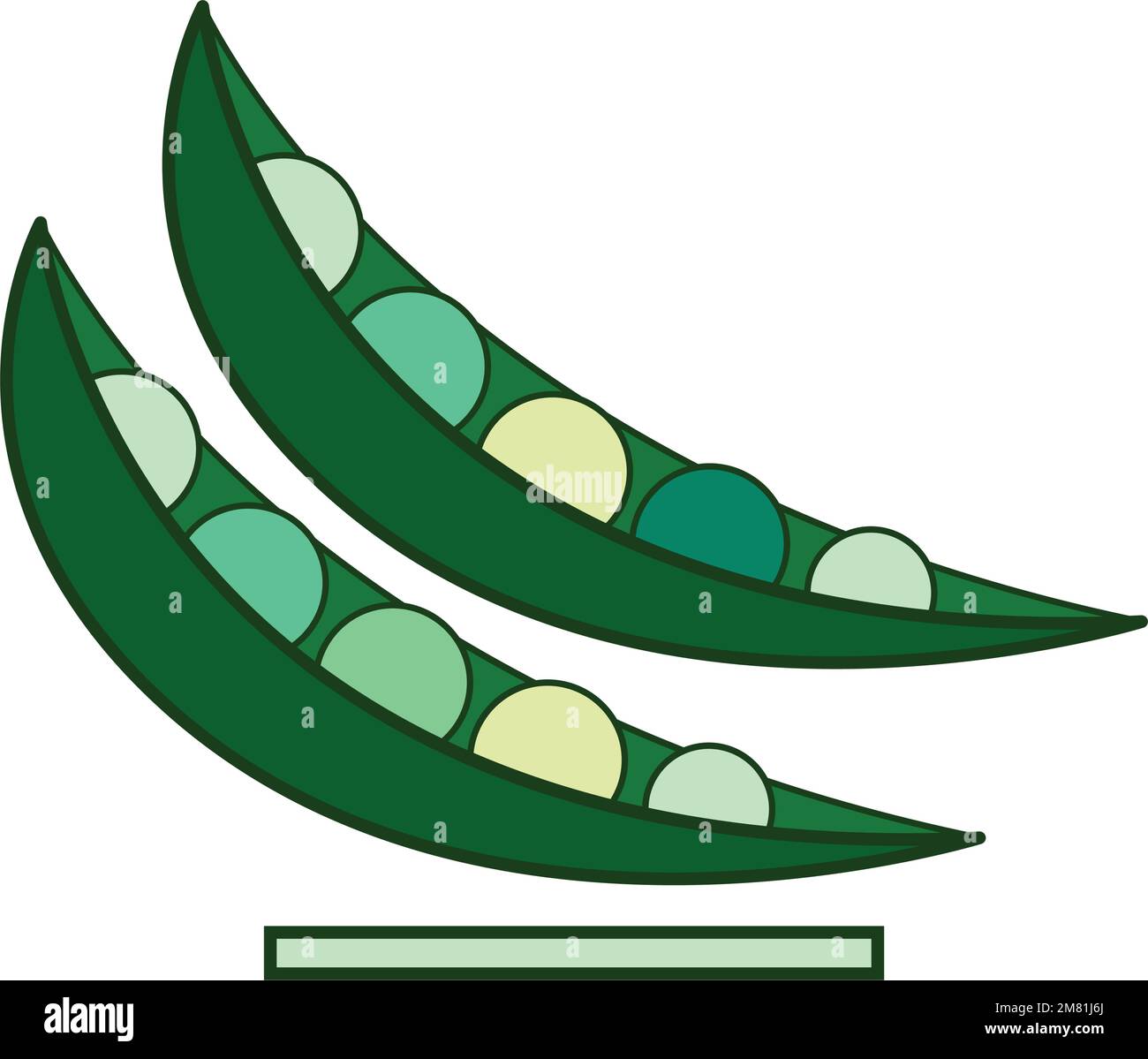 Isolated colored pea icon Flat design Vector Stock Vector Image & Art ...