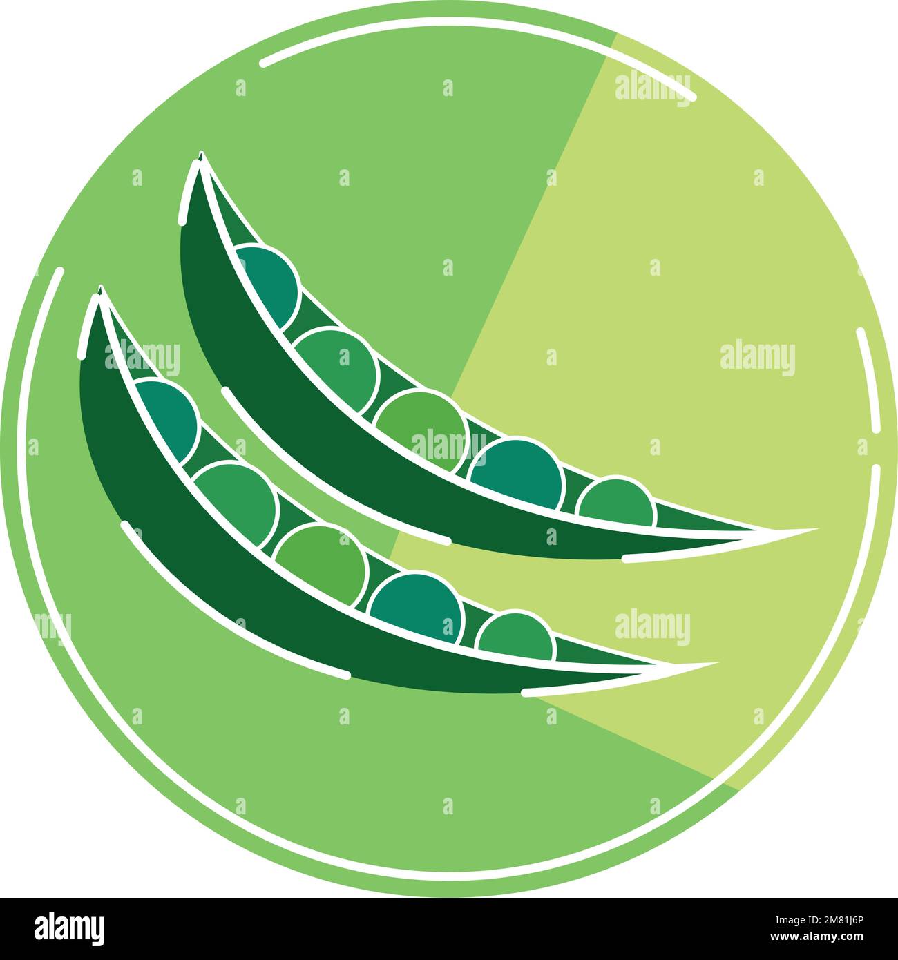Isolated colored pea icon Flat design Vector Stock Vector Image & Art ...