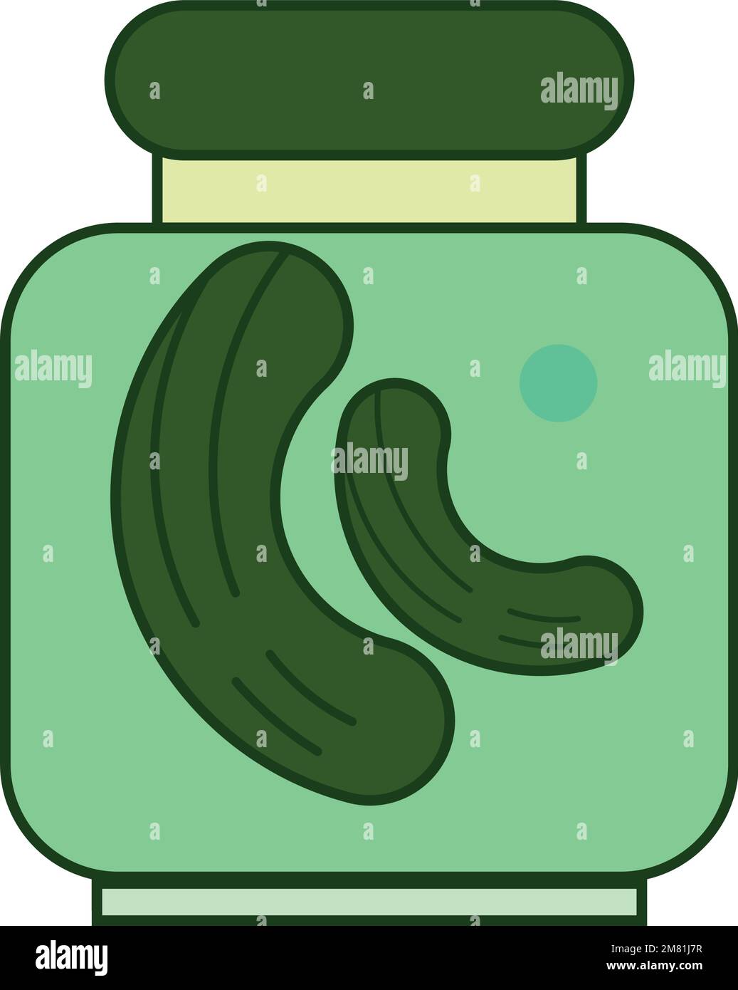 Isolated colored pickels in a jar icon Flat design Vector Stock Vector ...