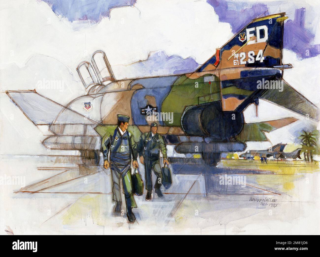 Artwork: "Phantom on the Flight Line" Artist: Warren Lee, USAF Art ...