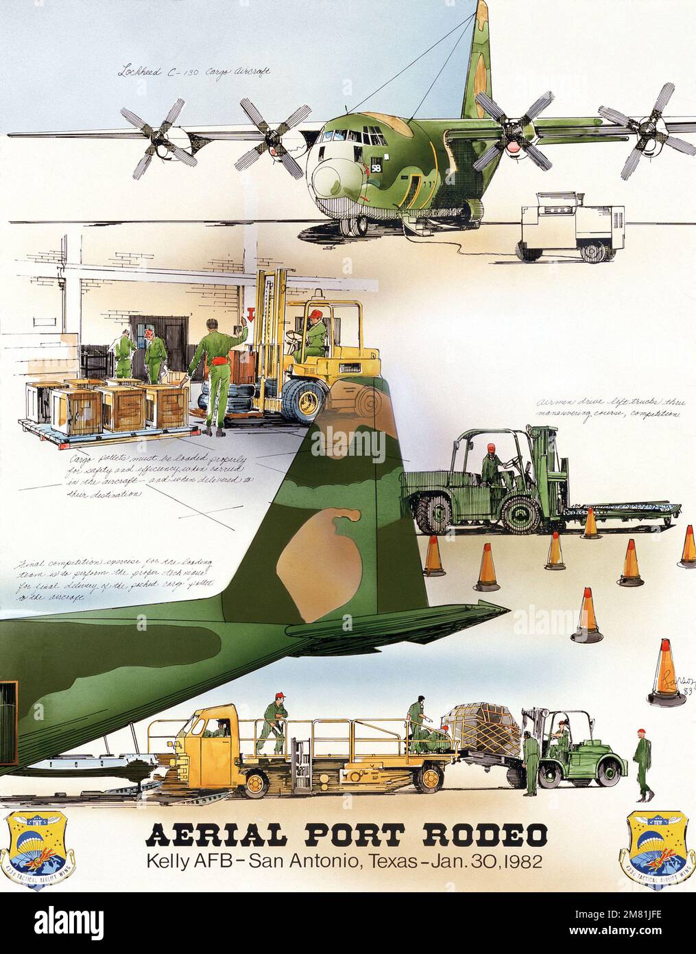 Artwork: "Aerial Port Rodeo" Artist: Richard Larson, US Air Force Art ...