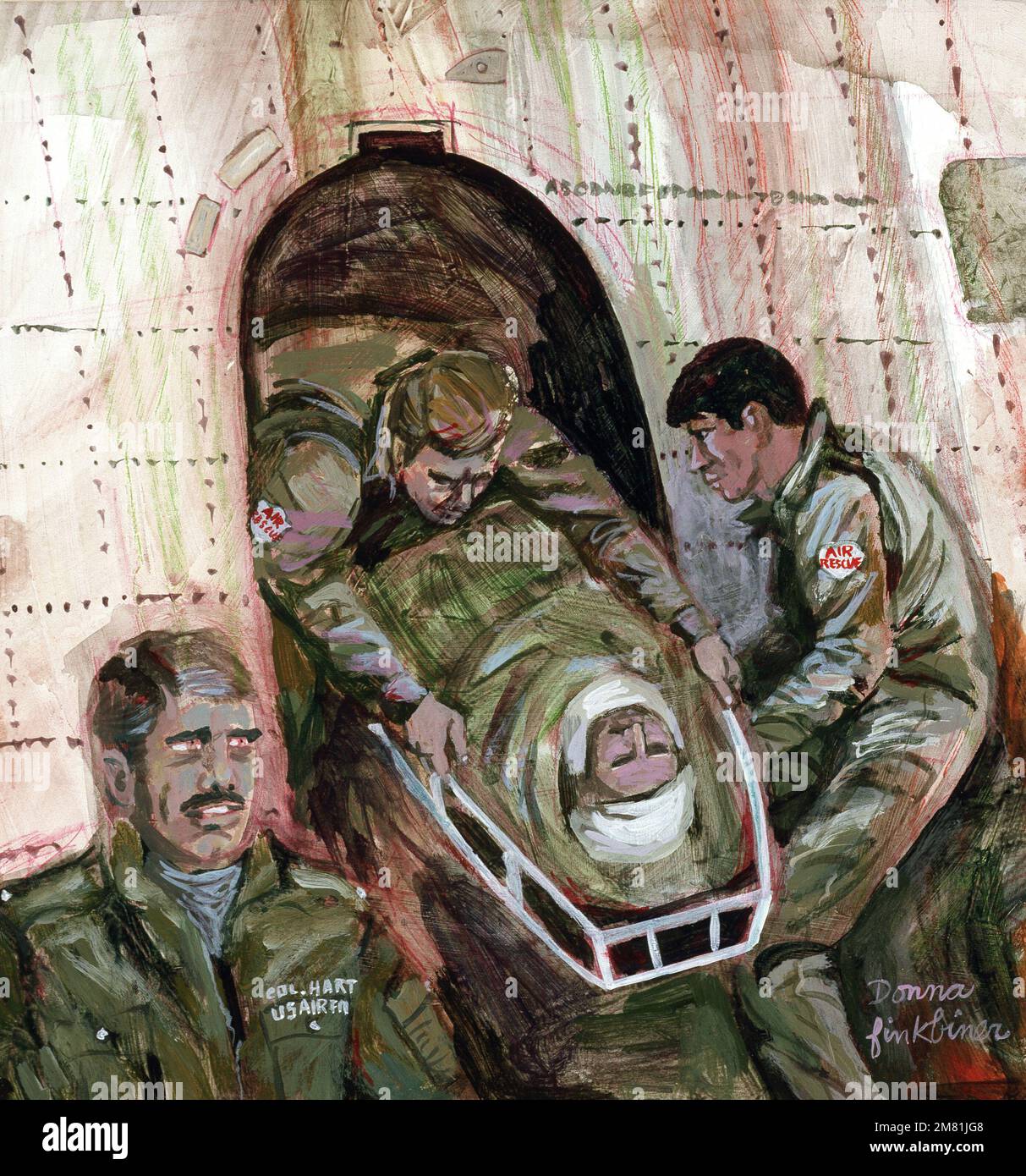 Artwork: "Rescue Exercise - SAREX '81" Artist: Donna Finkbinder, US Air ...