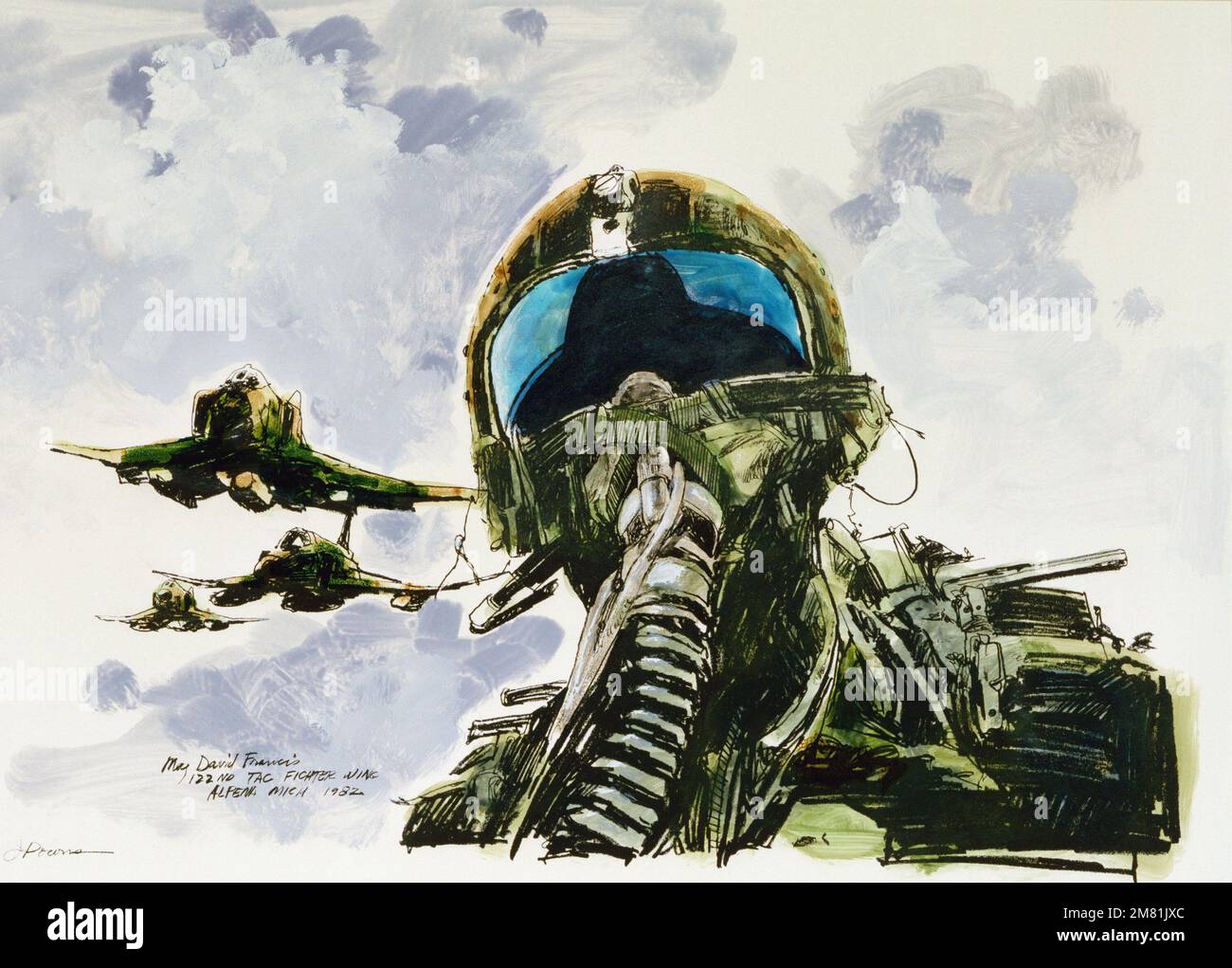 Artwork: "Major David Francis, 122nd TAC Fighter Wing, Alpena, Mich ...