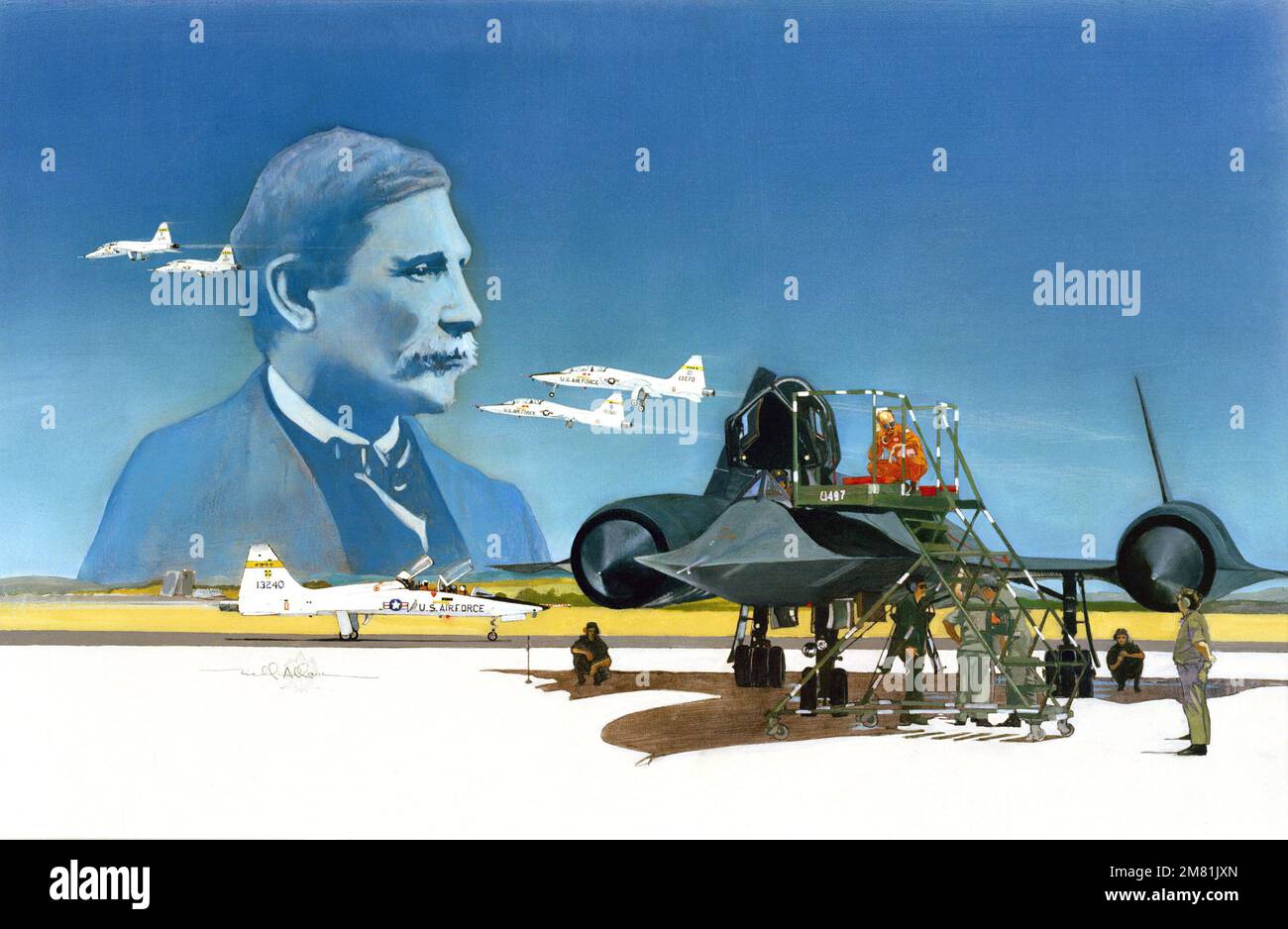 Artwork: "Beale Air Force Base" Artist: Michel Allaire, USAF Art ...