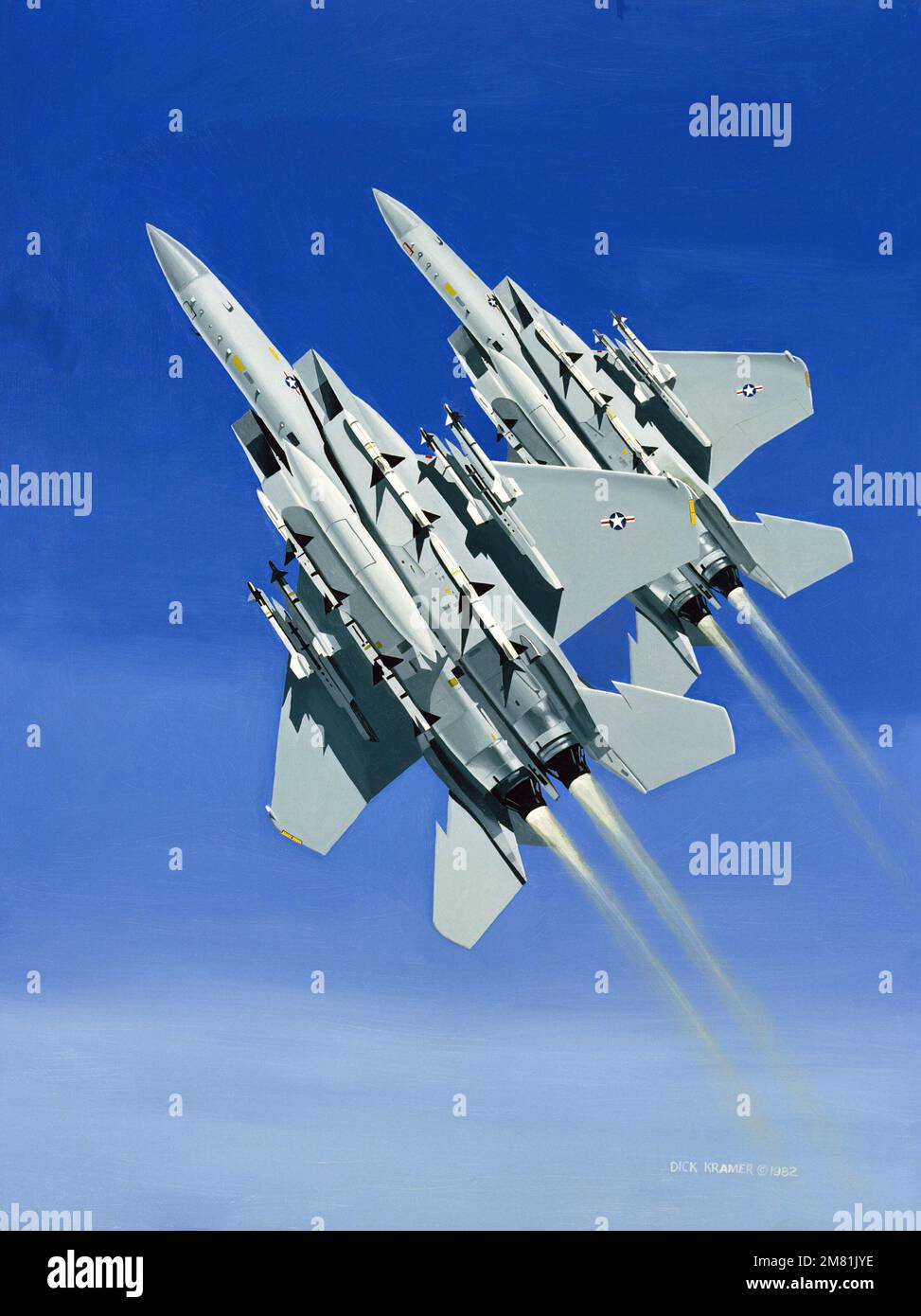 Artwork: "F-15's" Artist: Dick Kramer, USAF Art Collection. Country ...