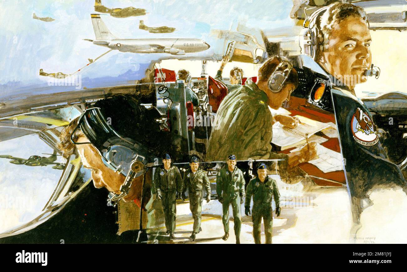 Artwork: "Refueling Flight" Artist: Betty Maxey, USAF Art Collection ...
