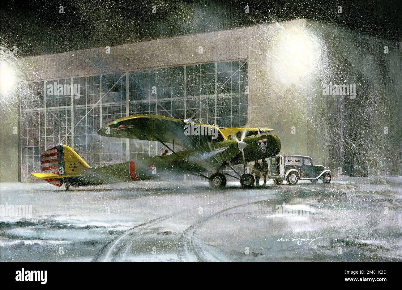 Artwork: "When the Air Corps Carried the Mail" Artist: Nixon Galloway ...