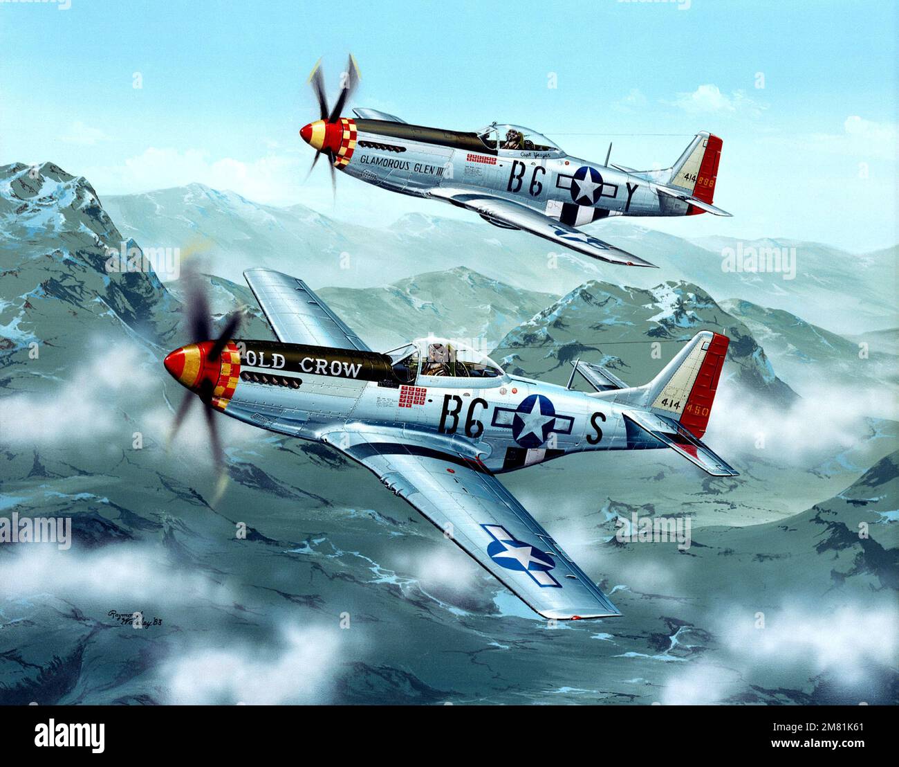 Artwork: "Double Trouble" Artist: Raymond Waddey, US Air Force Air ...