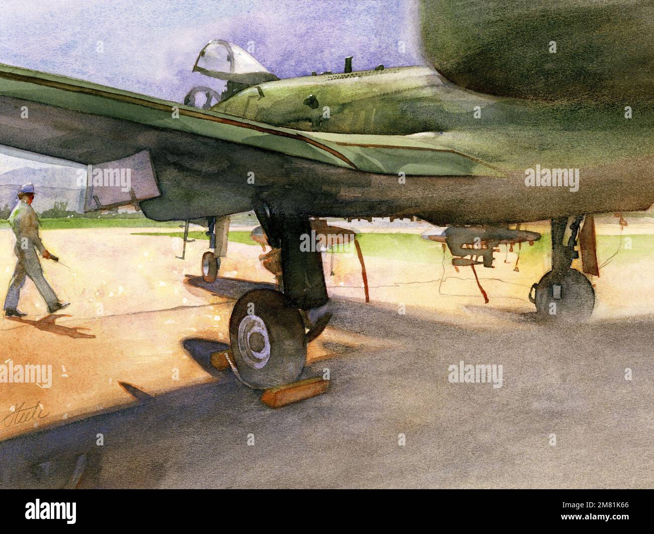 Artwork: "A-10, Suwon, Korea" Artist: Robert Steele, US Air Force Art ...