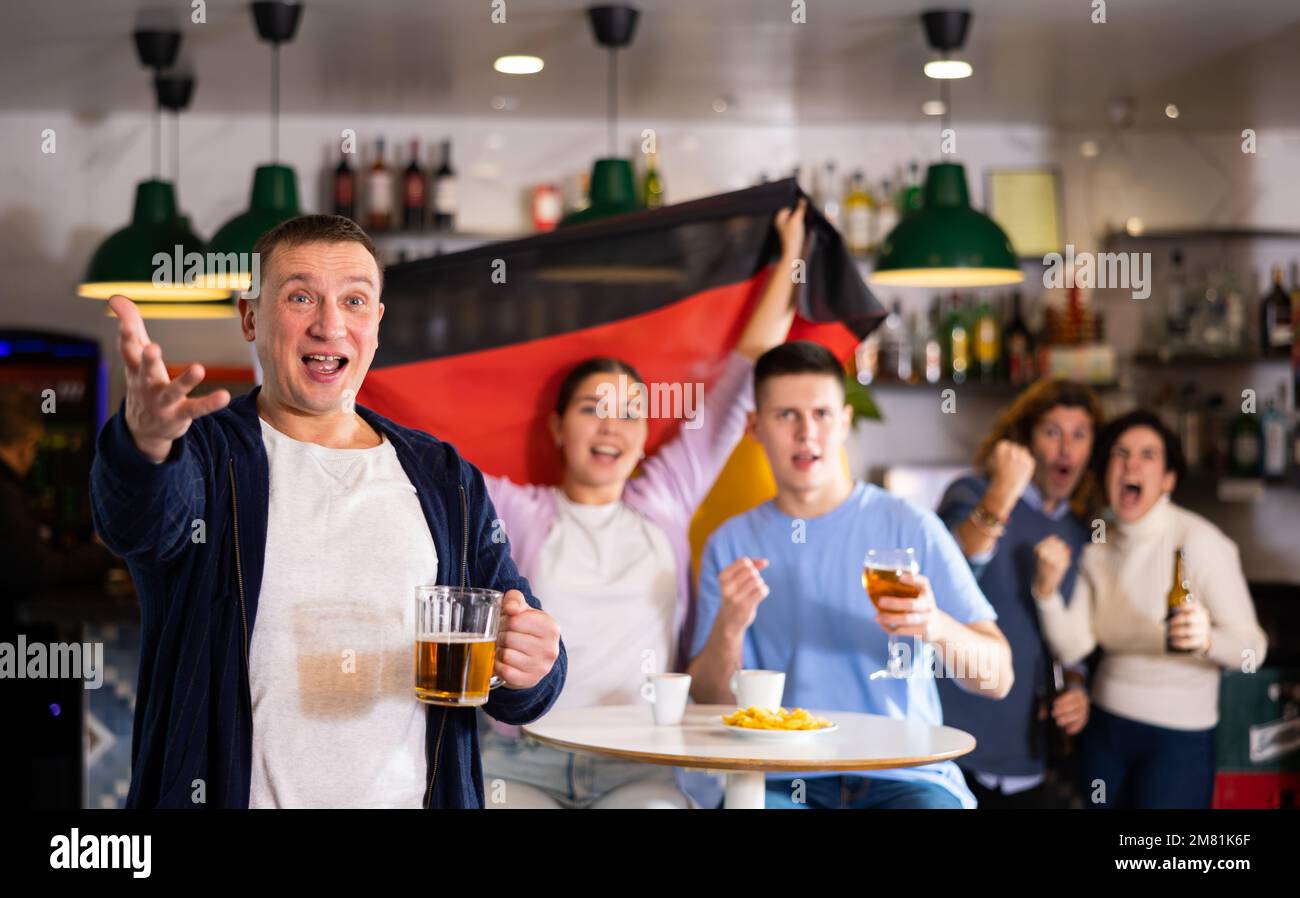 German fans cafe hi-res stock photography and images - Alamy