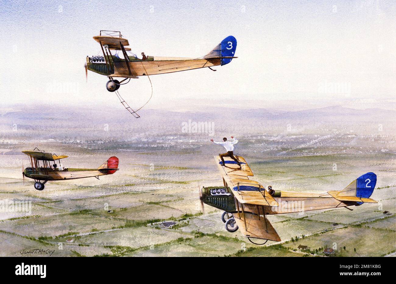Artwork: "Wing Walker - 1920". Artist: John McCoy. US Air Force Art ...