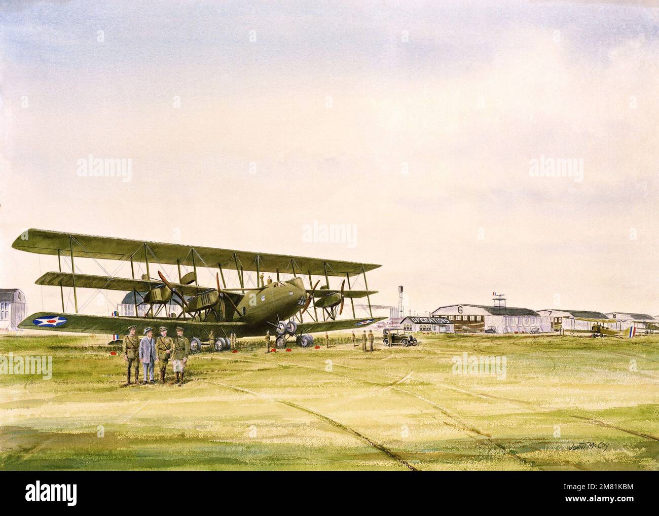 Artwork: "Wilbur Wright Field, Dayton, Ohio, 1923". Artist: John McCoy ...