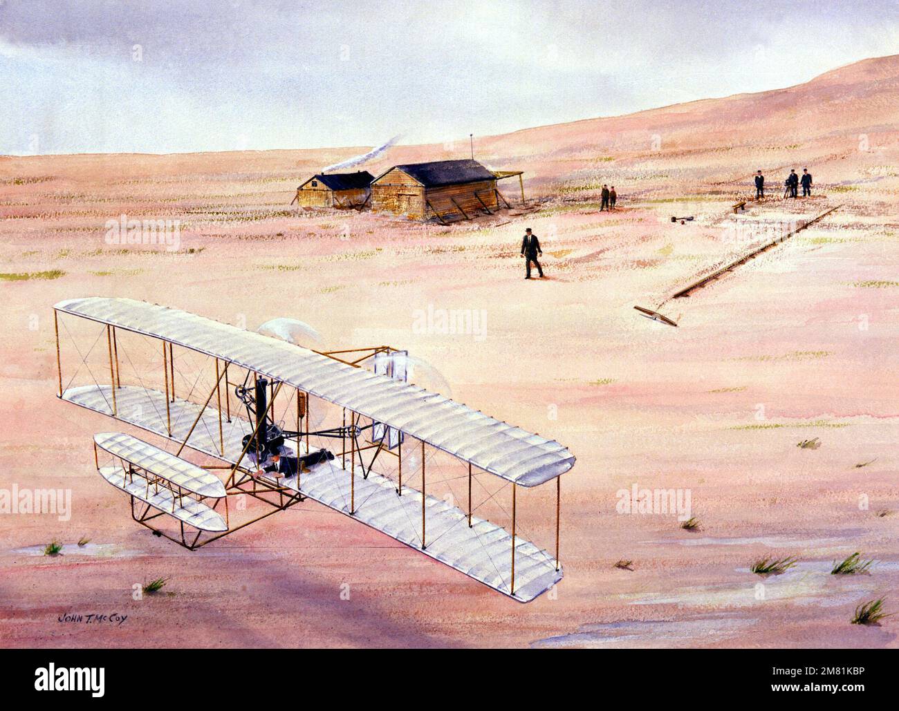Artwork: "The Wright Brothers at Kitty Hawk, December 17, 1903"- Artist ...