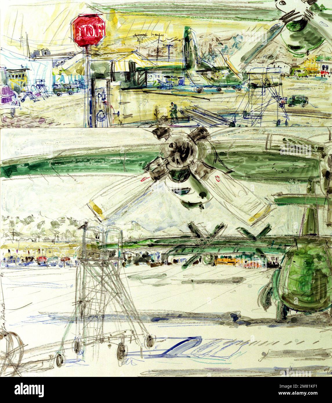Artwork: "146th TAW (MAC)" Artist: Eva Roberts" USAF Art Collection ...