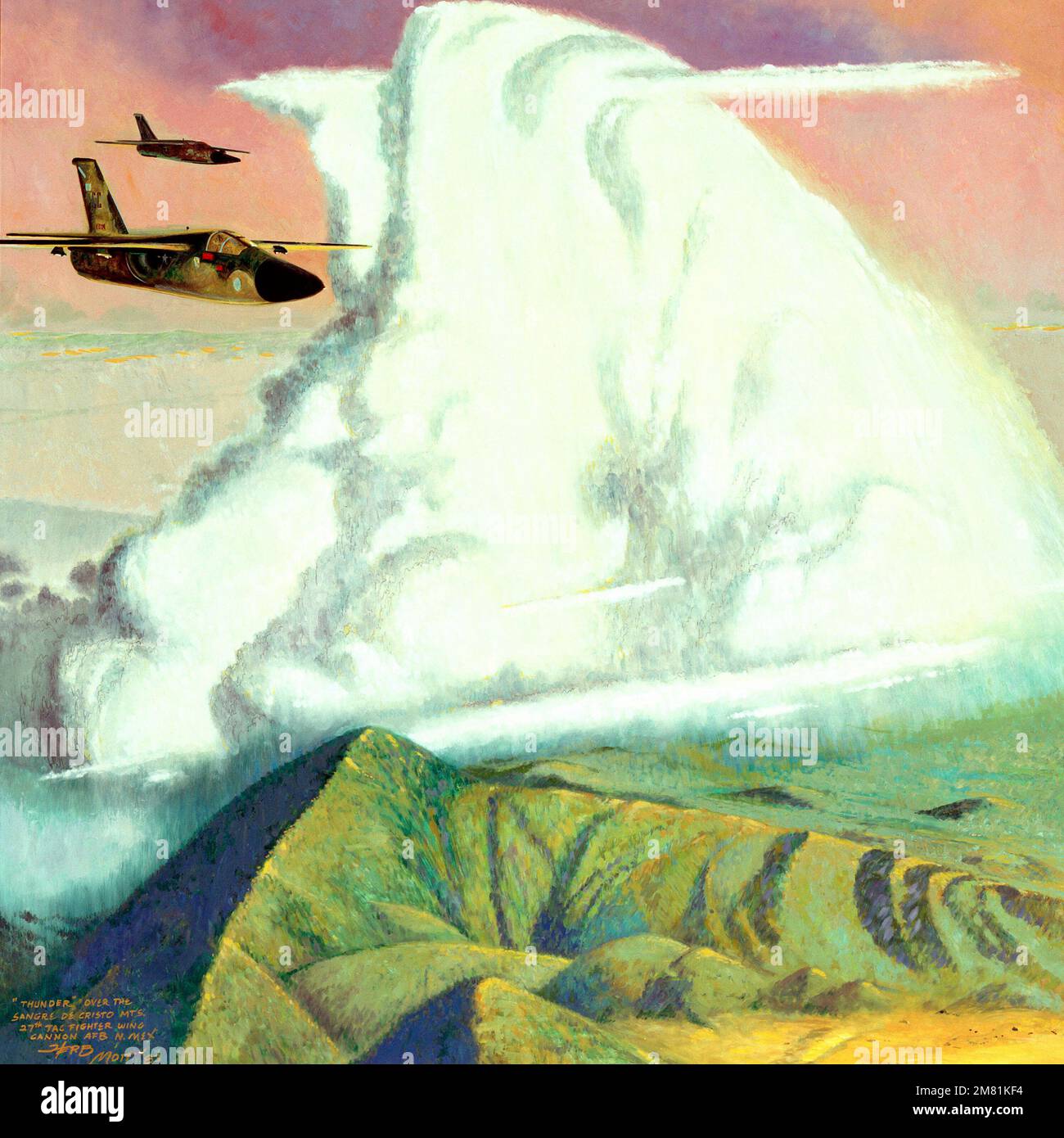 Artwork: "Thunder Over Sangre De Cristo Mts., 27th TAC Fighter Wing ...